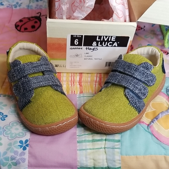 Livie & Luca | Shoes | Livie Luca Lime And Navy Kids Sneakers Size 6 ...